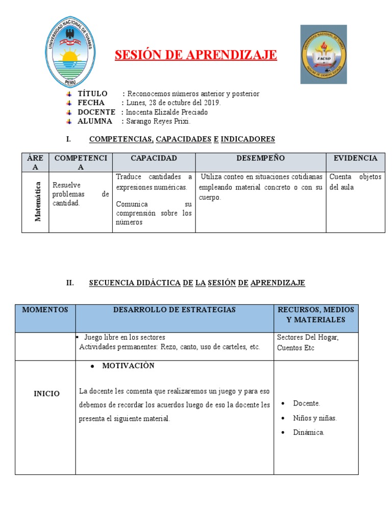 SESIÓN DE APRENDIZAJE 28 Al 30 | PDF | Maestros | Aprendizaje