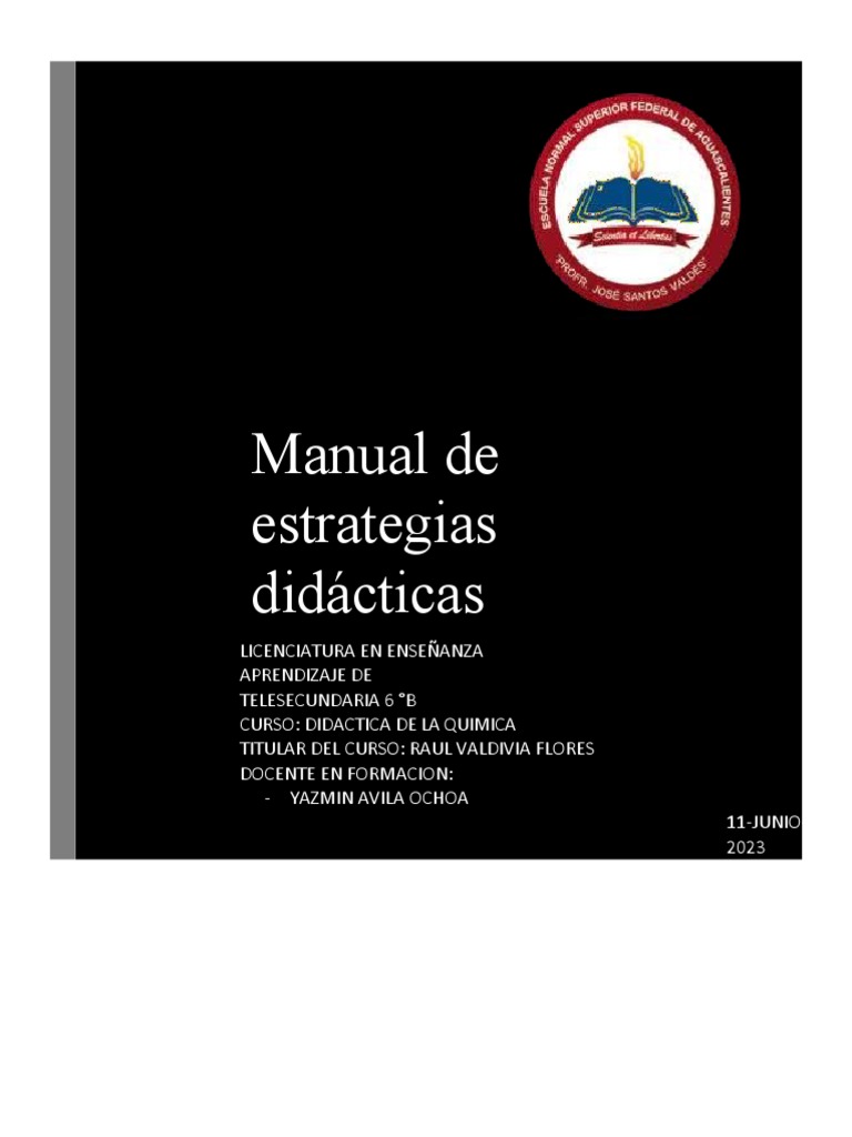 Manual de Estrategias Didácticas, Qímica | PDF | Mezcla | Átomos