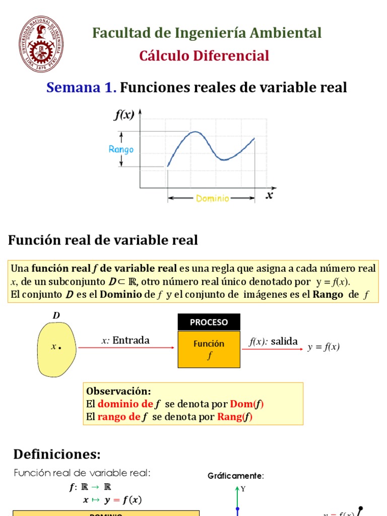 SEMANA 1. Función de Variable Real | PDF | Función (Matemáticas) | Funciones trigonométricas