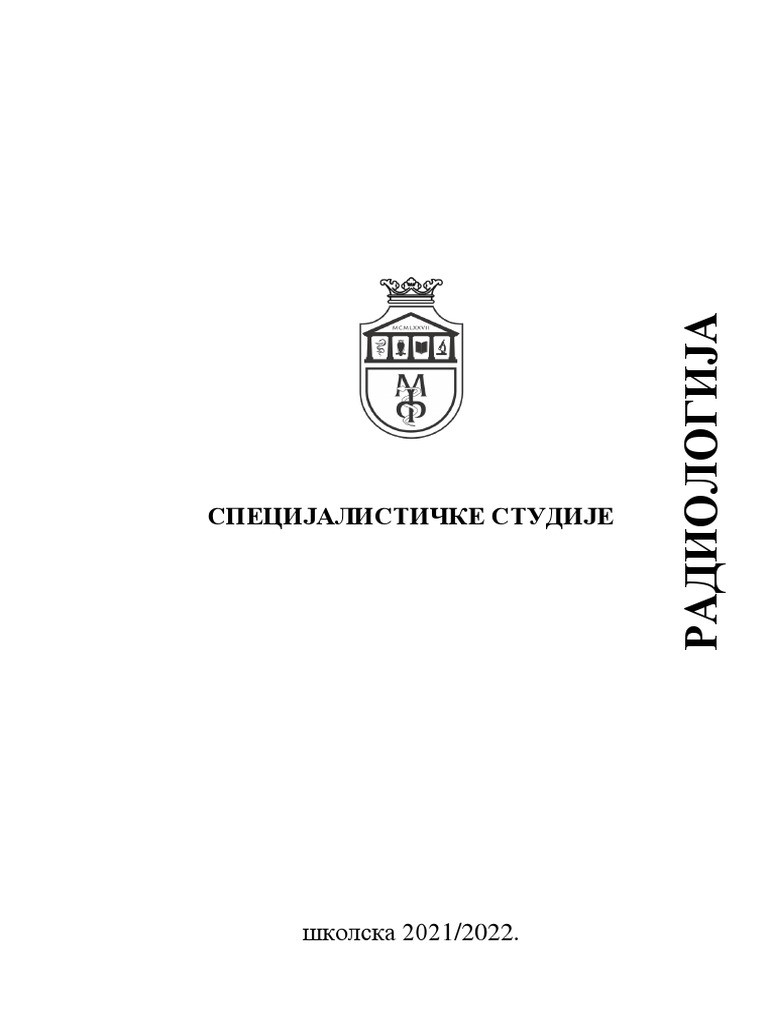 Radiologija, Program | PDF