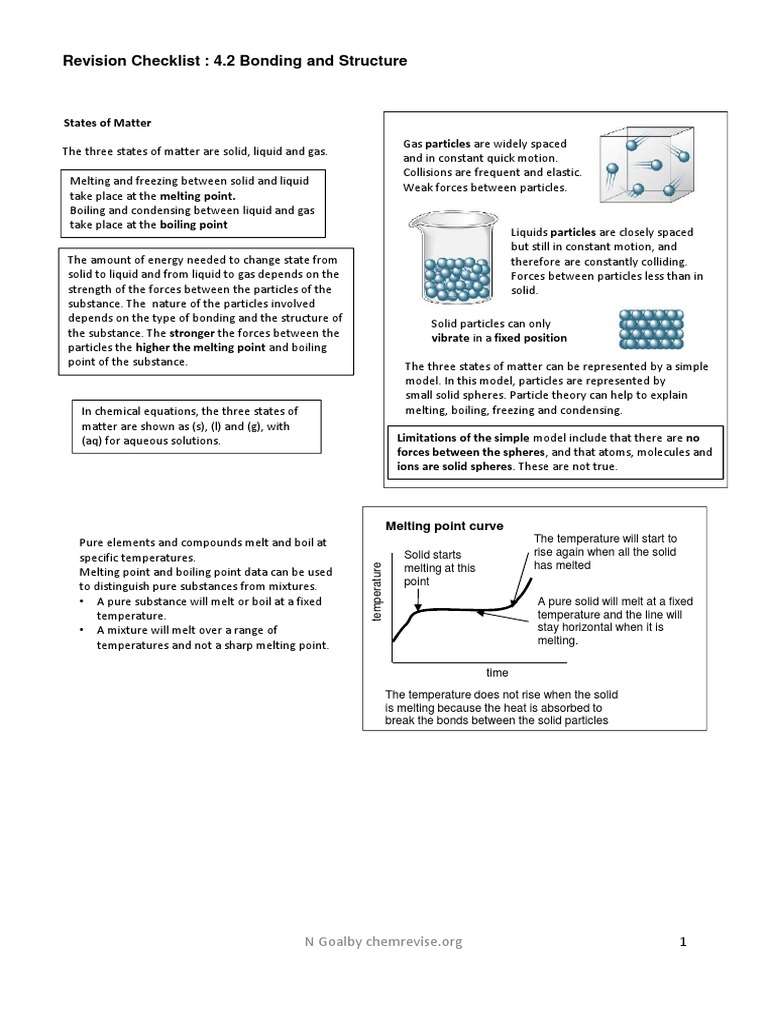 4.2-Bonding, Structure and The Properties of Matter | PDF | Ion ...