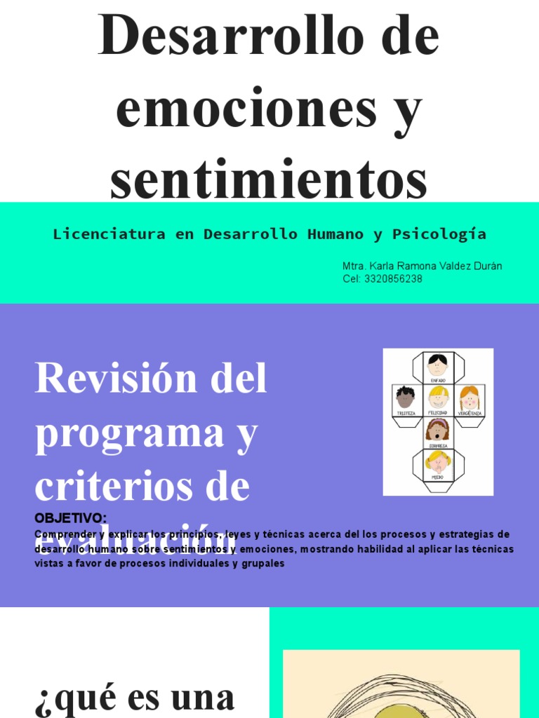 Desarrollo de emociones y sentimientos | PDF