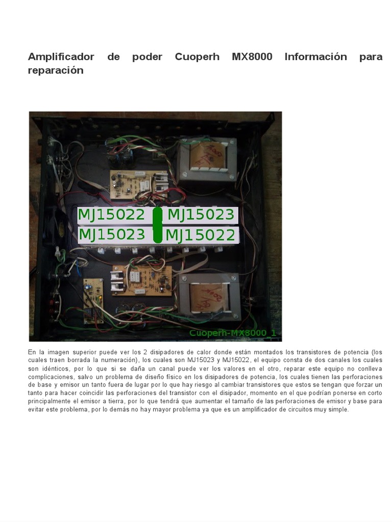 Diagrama Cuoperh MX8000 | PDF