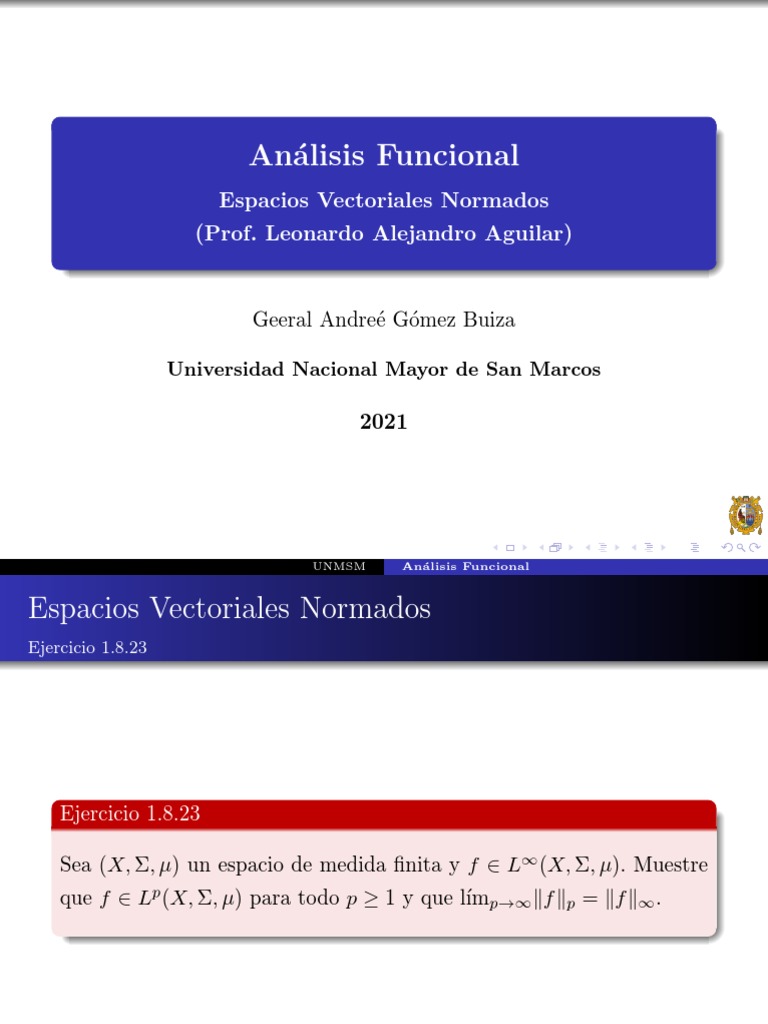 An Lisis Funcional | PDF | Análisis funcional | Análisis
