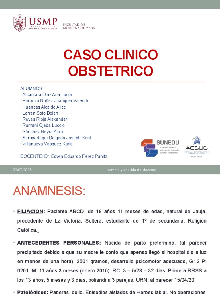 Caso Clinico - Parto Pretermino | PDF | Parto prematuro | Parto Caso Clinico - Parto Pretermino | PDF | Parto prematuro | Parto