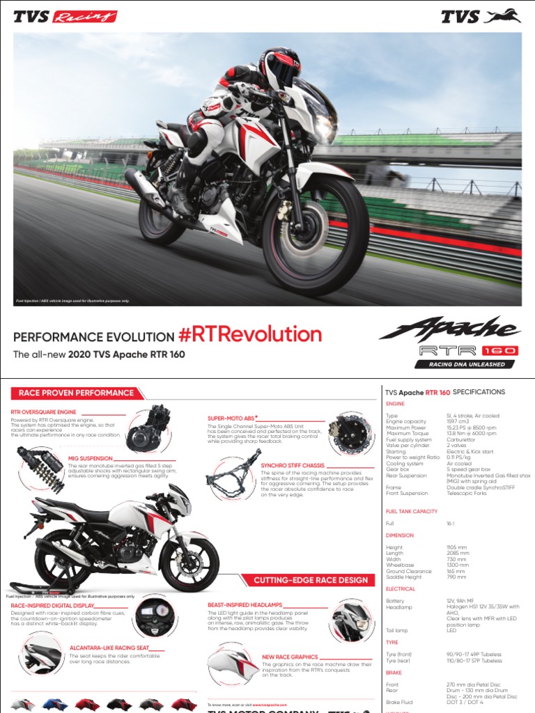 Apache RTR 160 2V | PDF | Anti Lock Braking System | Headlamp