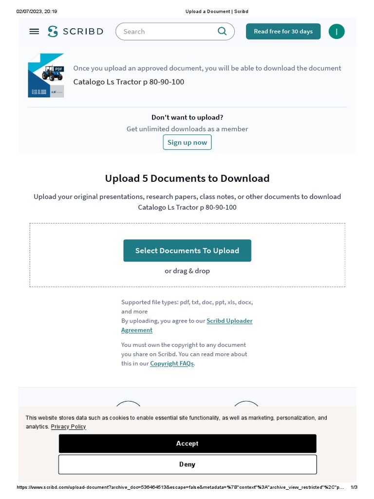 Upload A Document Scribd Pdf Scribd Privacy