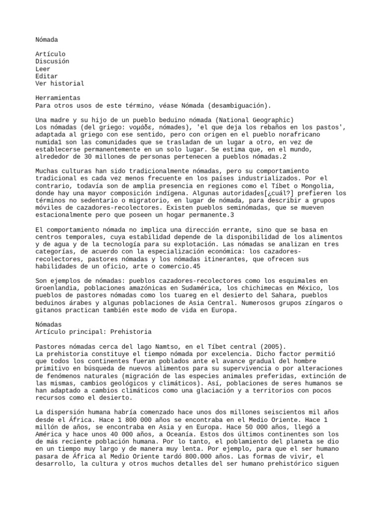 Vida y Cultura de los Pueblos Nómadas | PDF | Nómada | Grupos étnicos