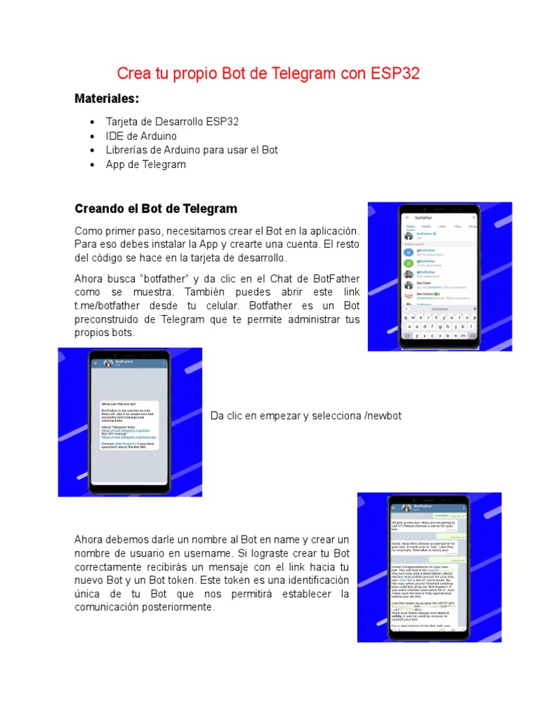 Manual para Crear Bot en Telegram ESP32 | PDF