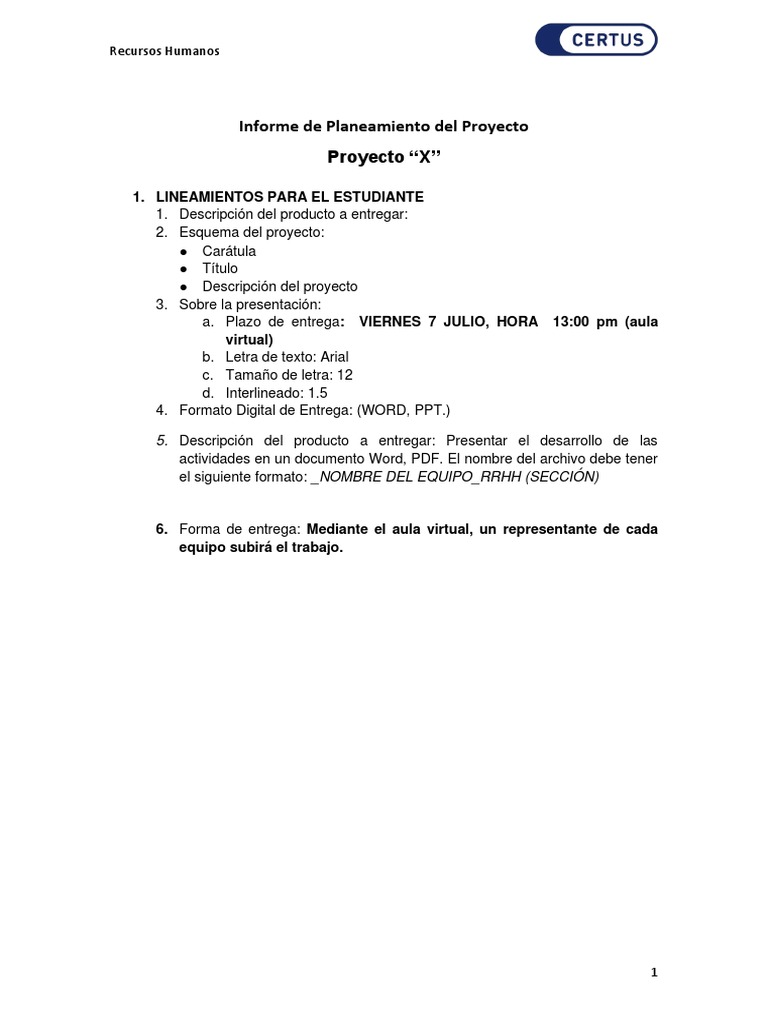 Informe de Planeamiento RRHH Proyecto X | PDF | Gestión de recursos humanos | Planificación
