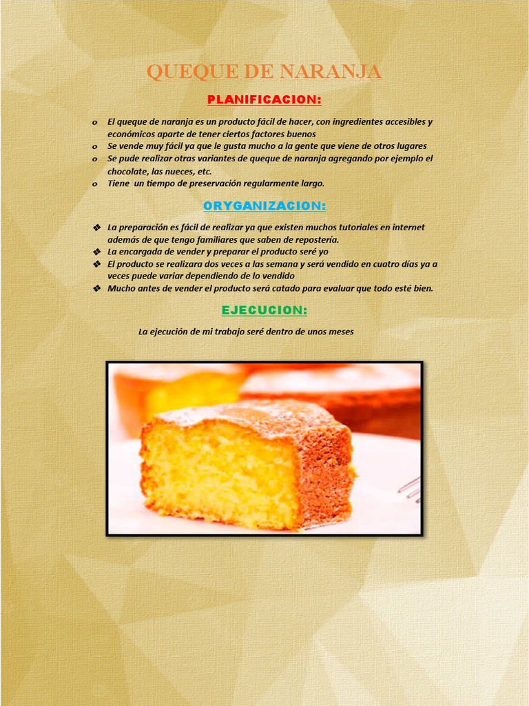 Queque de Naranja | PDF