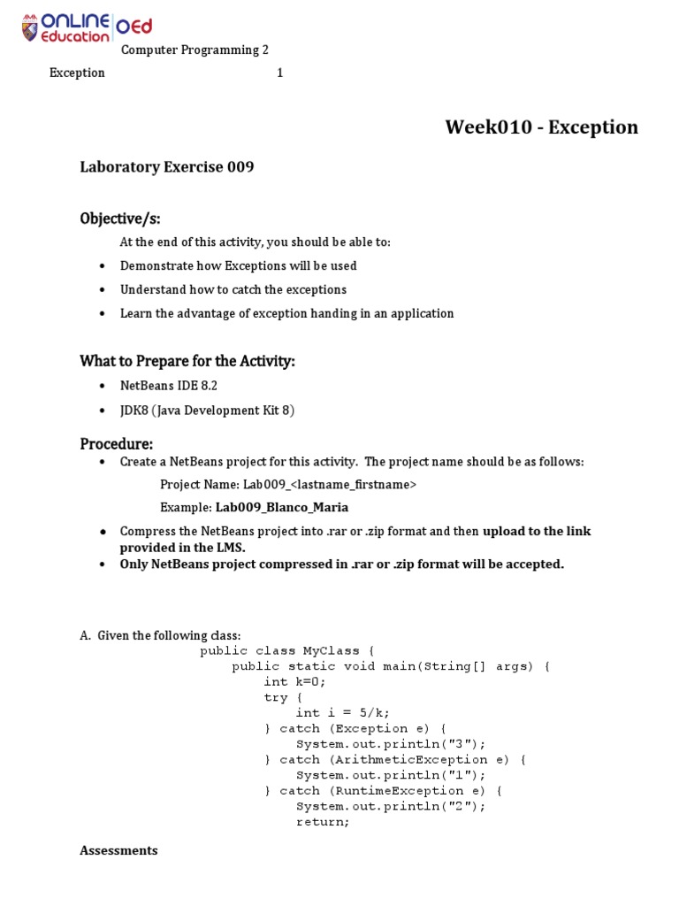 Week010 LabEx | Download Free PDF | Net Beans | Applications & Software Week010 LabEx | Download Free PDF | Net Beans | Applications & Software