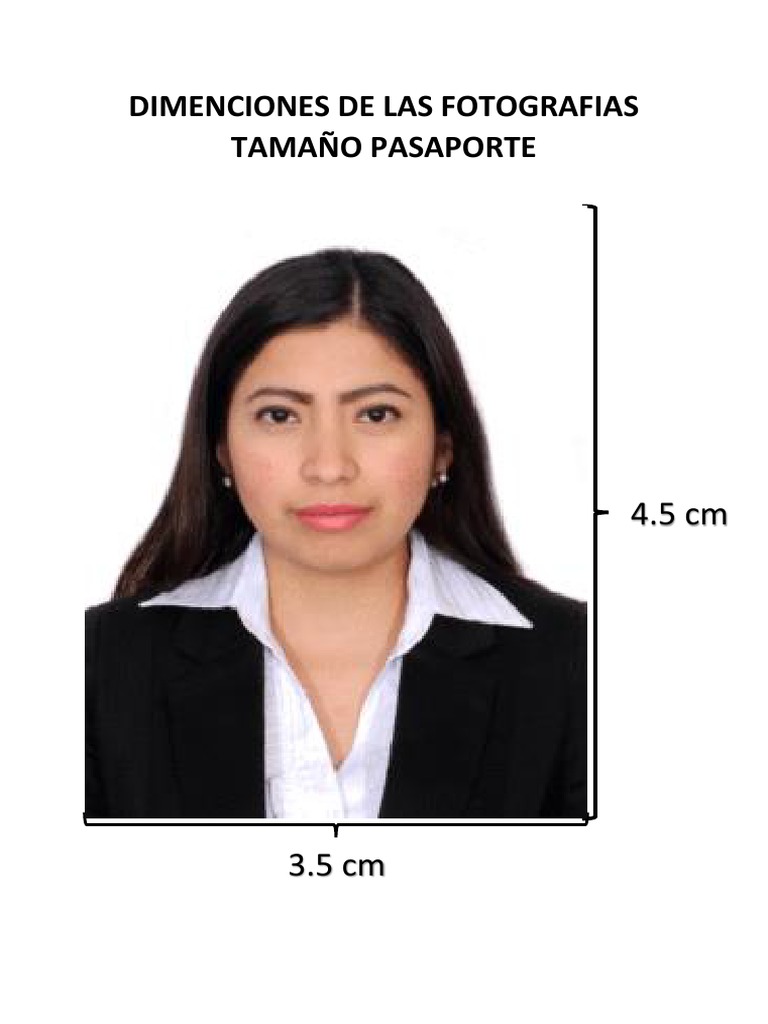 Dimenciones de Las Fotografias Tamaño Pasaporte | PDF