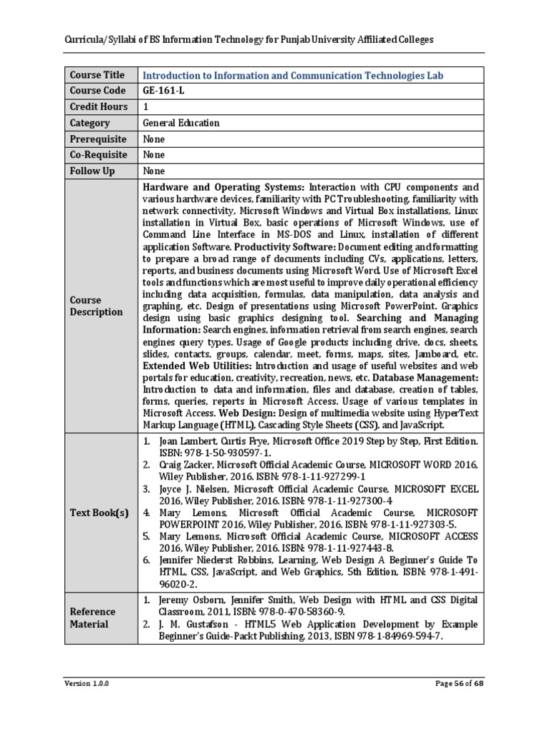 Ge 161l Ict Lab Pdf World Wide Web Internet And Web