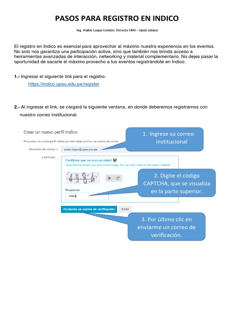 Manual para Registro e Inscripción en Indico | PDF | Software | Informática