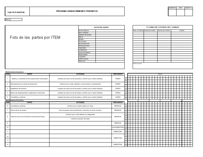 FORMATO tpm solo | PDF | Bienes manufacturados