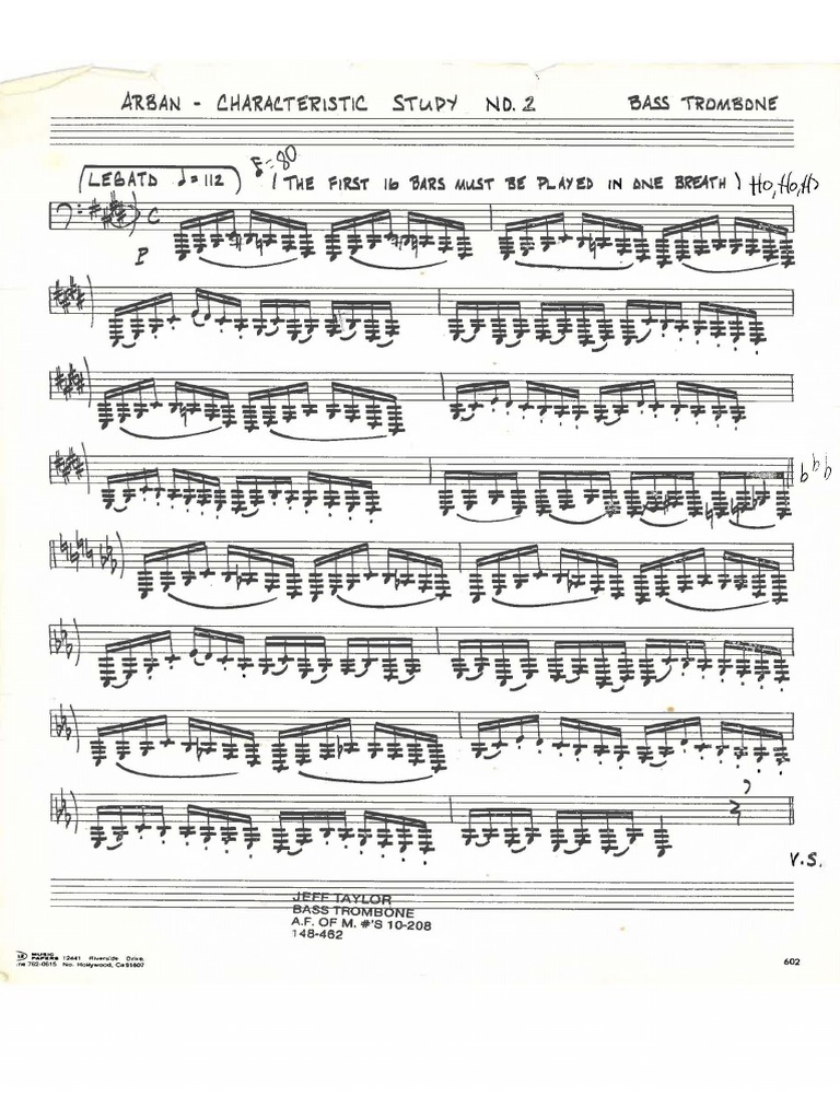 Arban Characteristic Study No. 2 | PDF