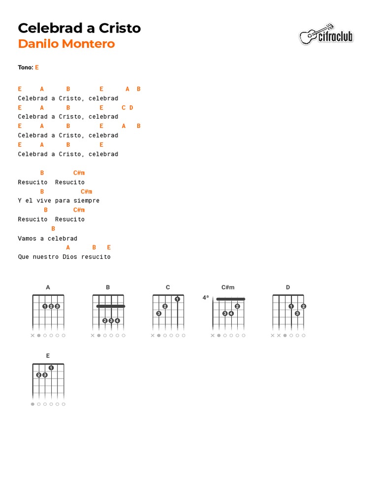 Cifra Club - Danilo Montero - Celebrad A Cristo | PDF