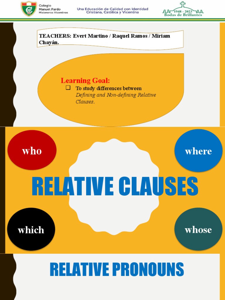 Relative Clauses Explanation | PDF | Sentence (Linguistics) | Pronoun