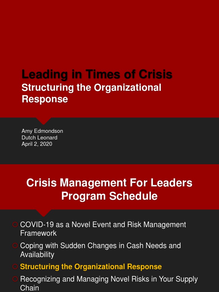 Structuring - The - Organizational - Response - LEONARD SLIDE ...