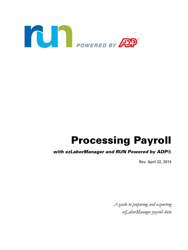 Processing payroll-ezLM ADP RUN SUI | PDF | Payroll | Computer File