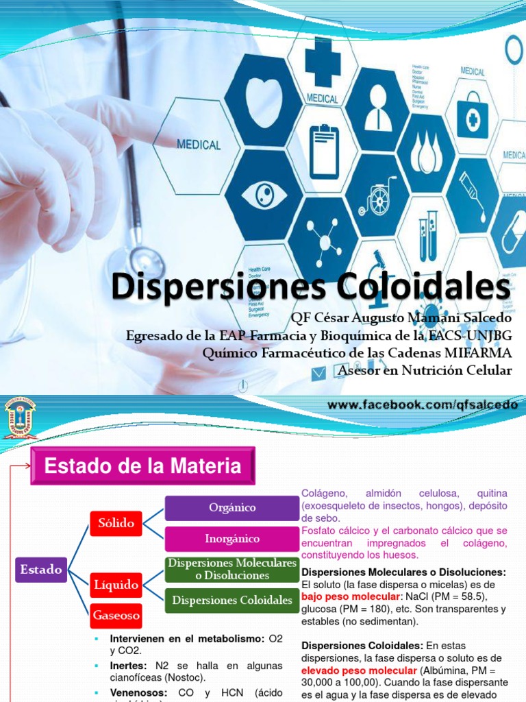 Unidad 5 Dispersiones Coloidales | PDF | Coloide | Fases de la materia