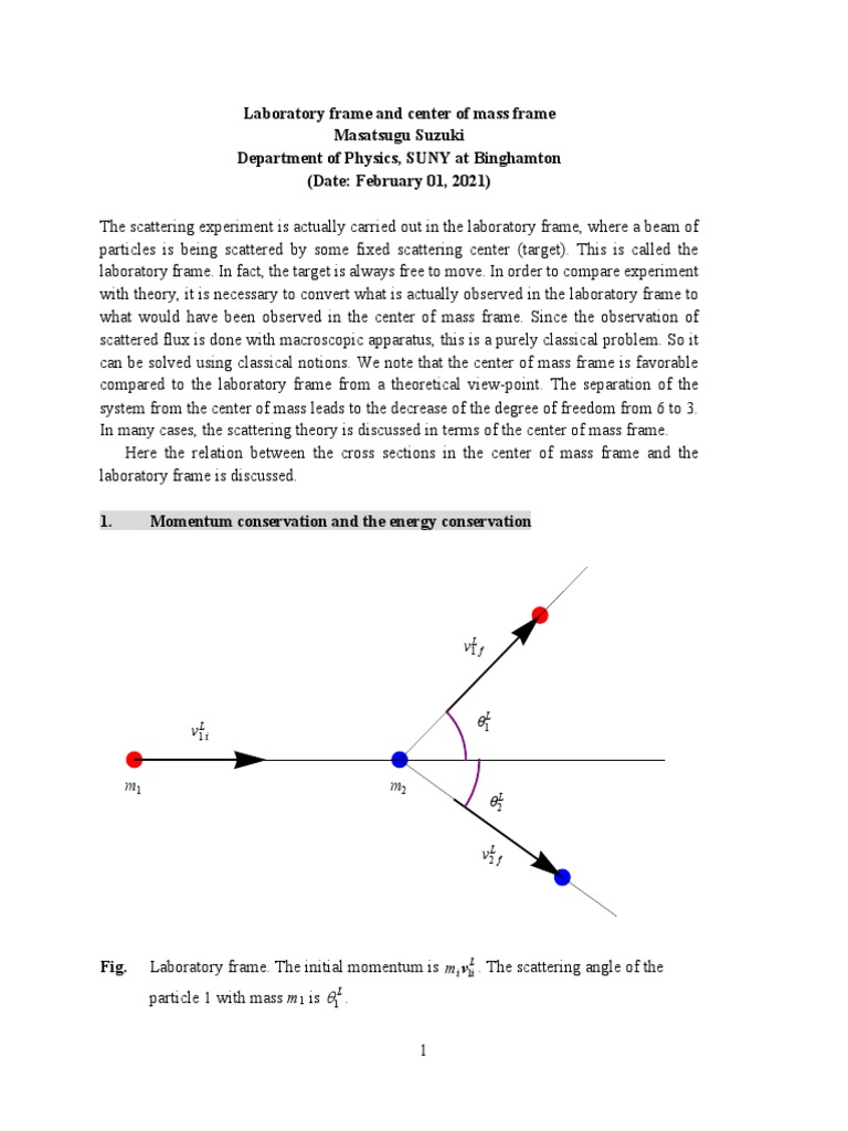 13-4 Laboratory and Center of Mass System | Download Free PDF | Cross ...