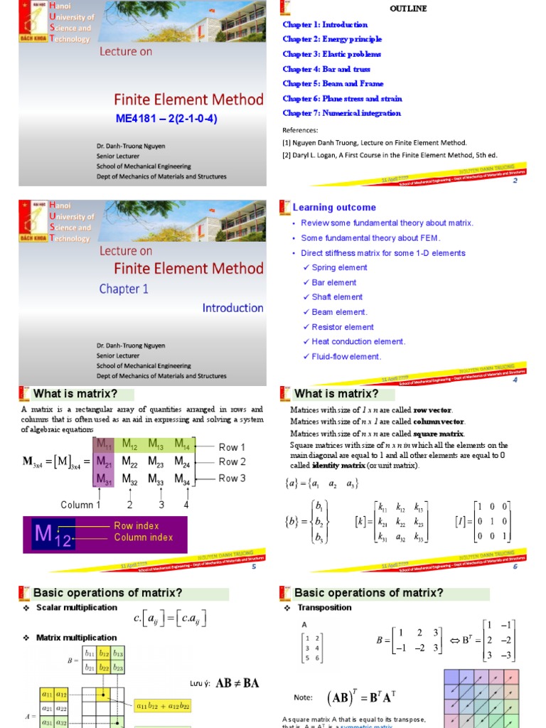 FEM - 4student (Eng) | PDF | Matrix (Mathematics) | Finite Element Method