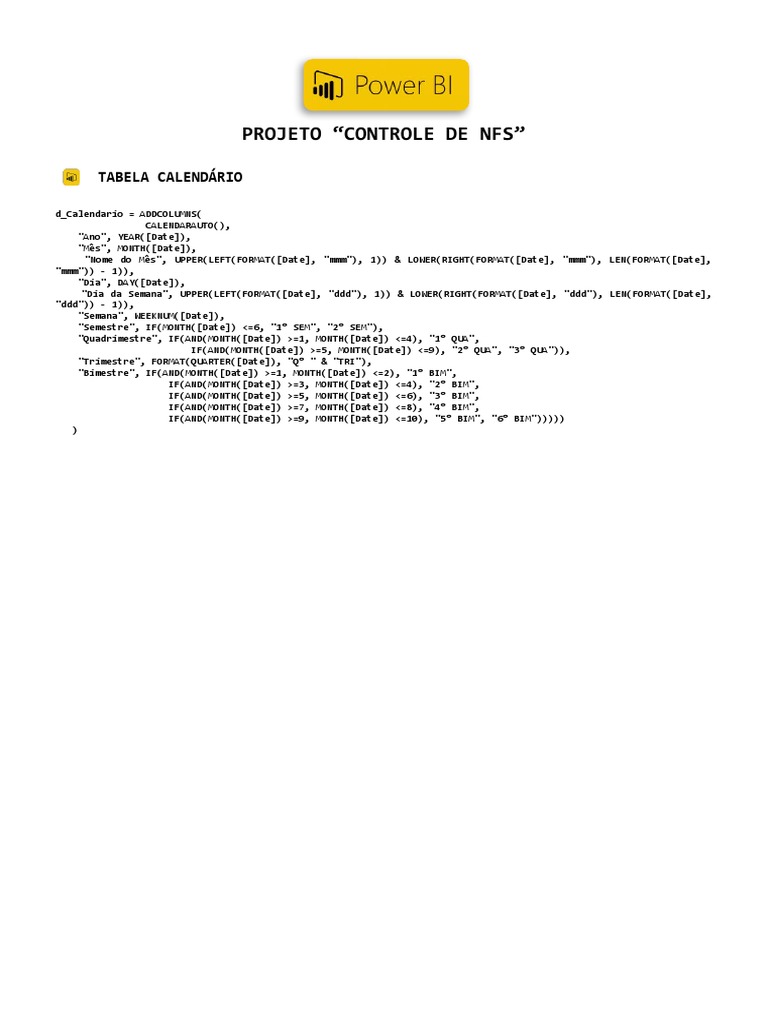 Projeto Controle de NFs | PDF