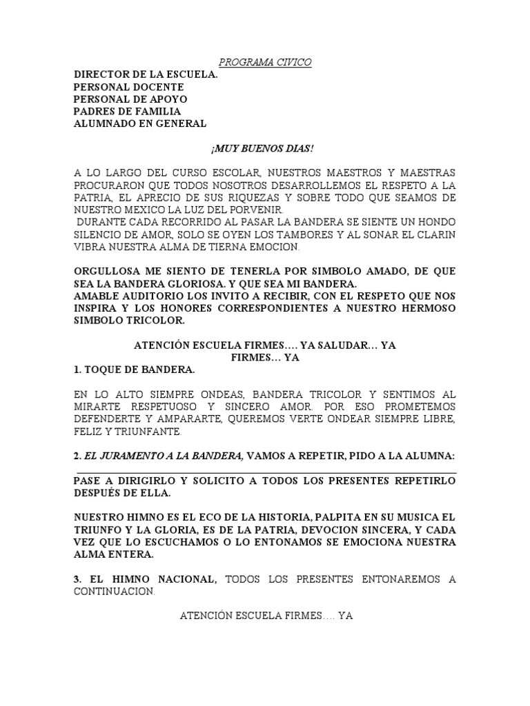 PROGRAMA cambio de escolta | PDF