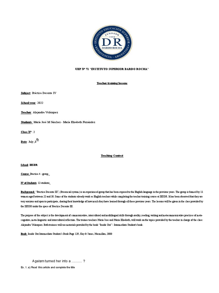 Reading Lesson Plan Practica 4 | PDF | Behavior Modification ...