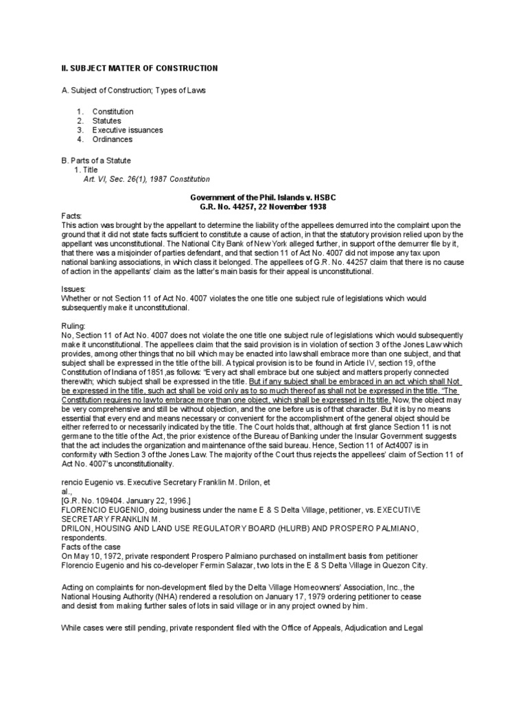 CHAPTER 2- STATCON DIGESTED CASES | PDF | Demurrer | Justice