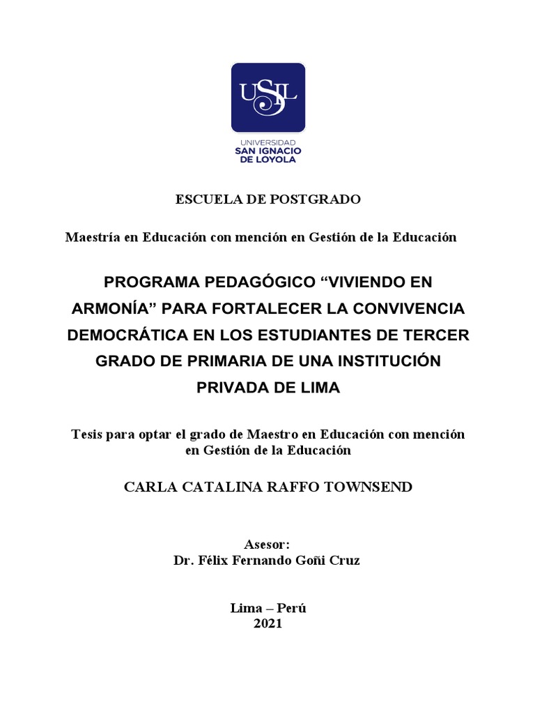 2021 - Raffo Townsend | PDF | Método científico | Desarrollo cognitivo