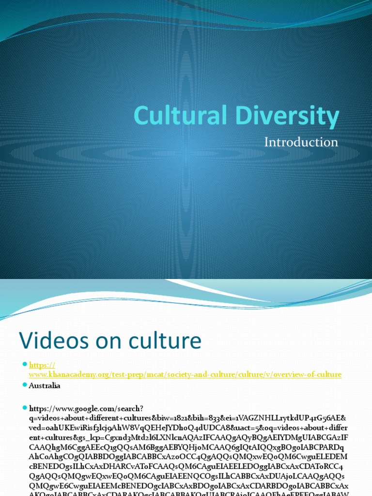 Cultural Diversity and Globalization | PDF | Globalization ...