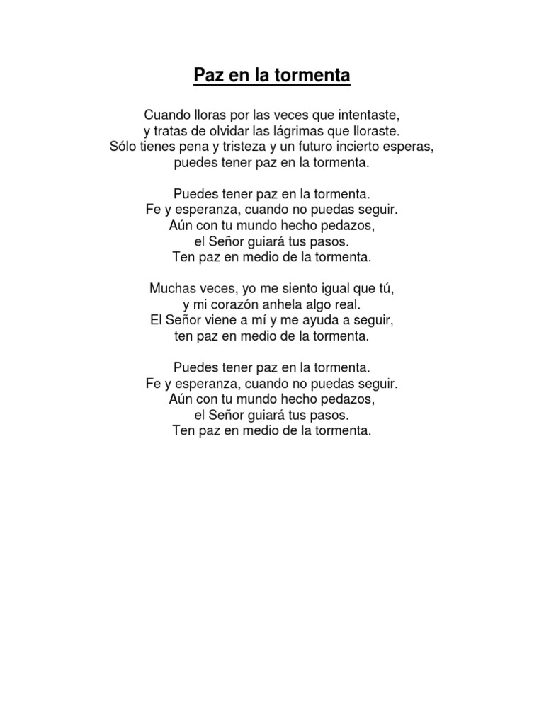 Paz en La Tormenta | PDF