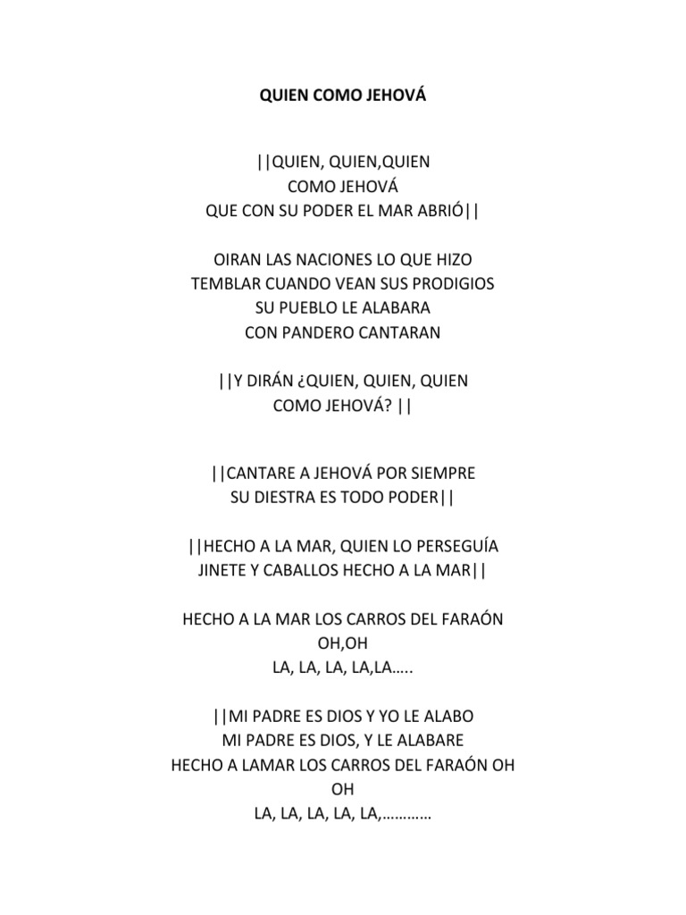 Quien Como Jehová | PDF Quien Como Jehová | PDF