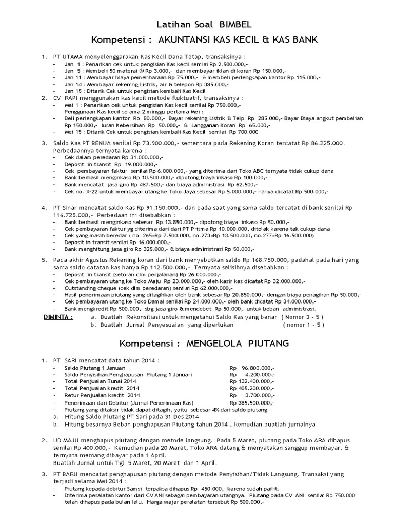 Latihan Soal BIMBEL | PDF