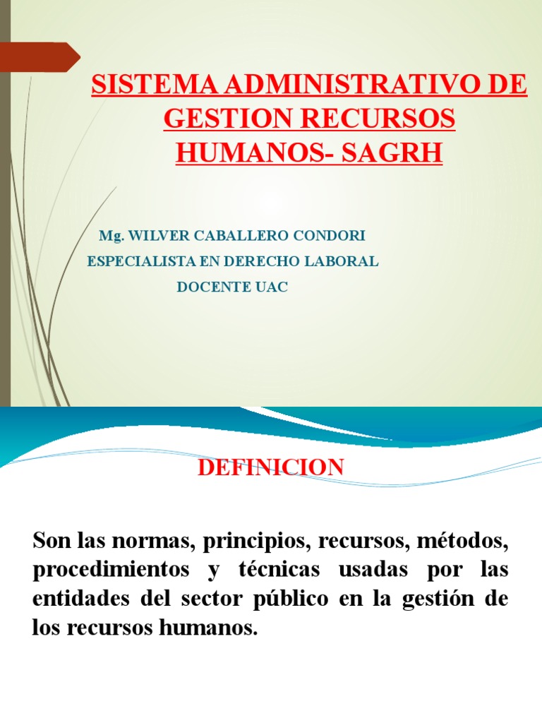 Sistema Administrativo de Gestion Recursos Humanos - Sagrh | PDF | Gestión de recursos humanos ...