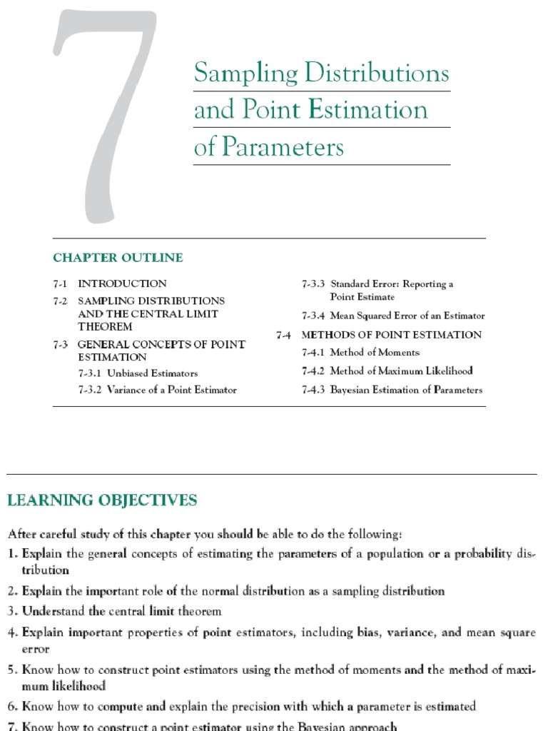 CH 07 | PDF | Estimation Theory | Estimator