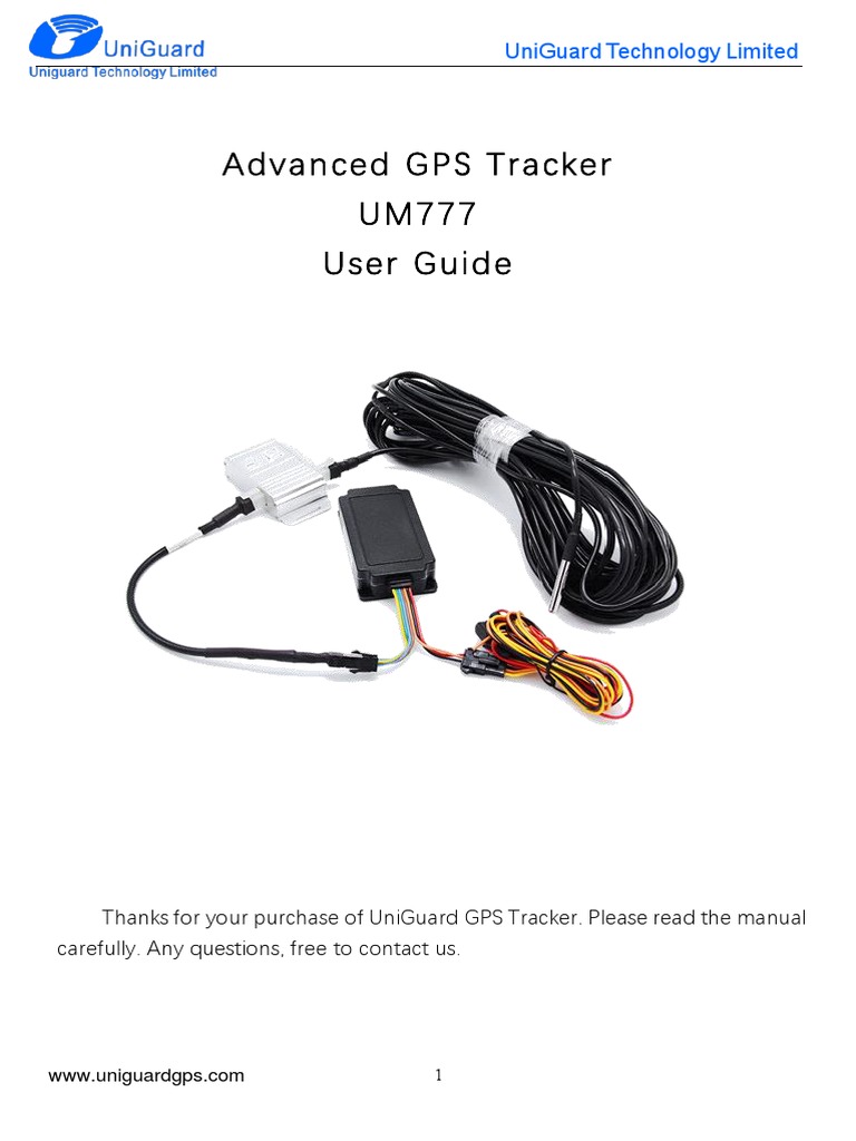 UM777-GPS-Tracker-User-Guide-V1.0 (1) | PDF | General Packet Radio ...