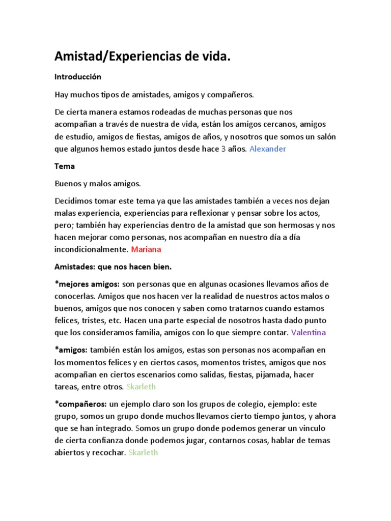 Amistad | PDF