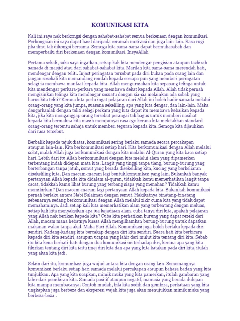5komunikasi Kita | PDF
