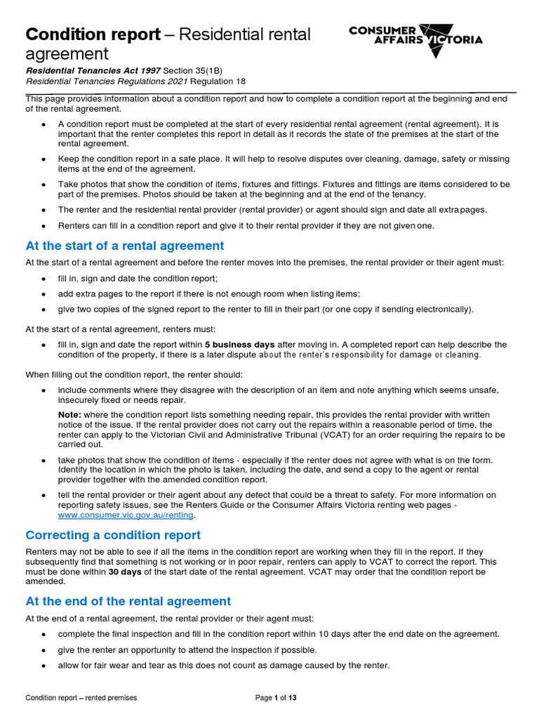 Condition Report | PDF | Renting | Bathroom