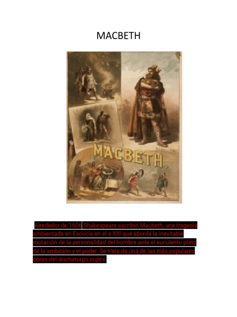 Macbeth | PDF | Clásicos | Libros para adolescentes