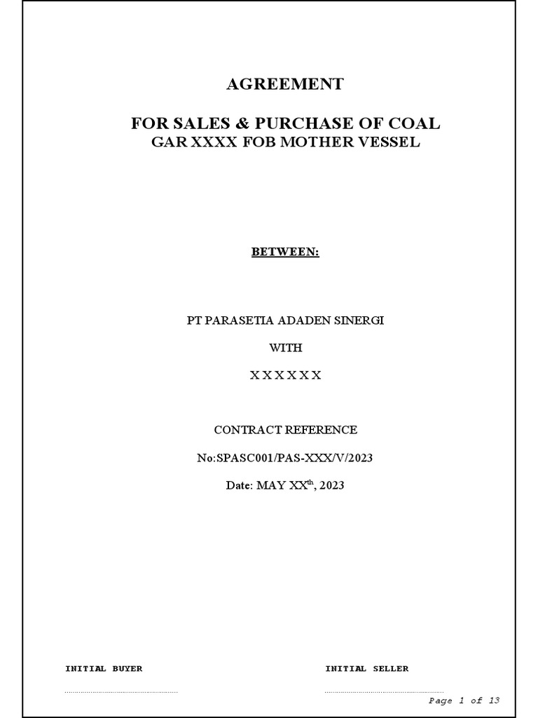 Draft-Spa-Fob MV | PDF | Legal Liability | Arbitration