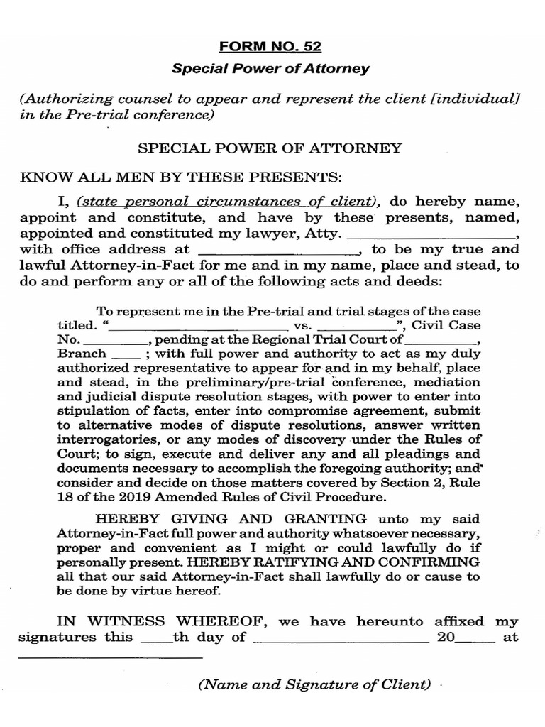 Form No. 52 | PDF