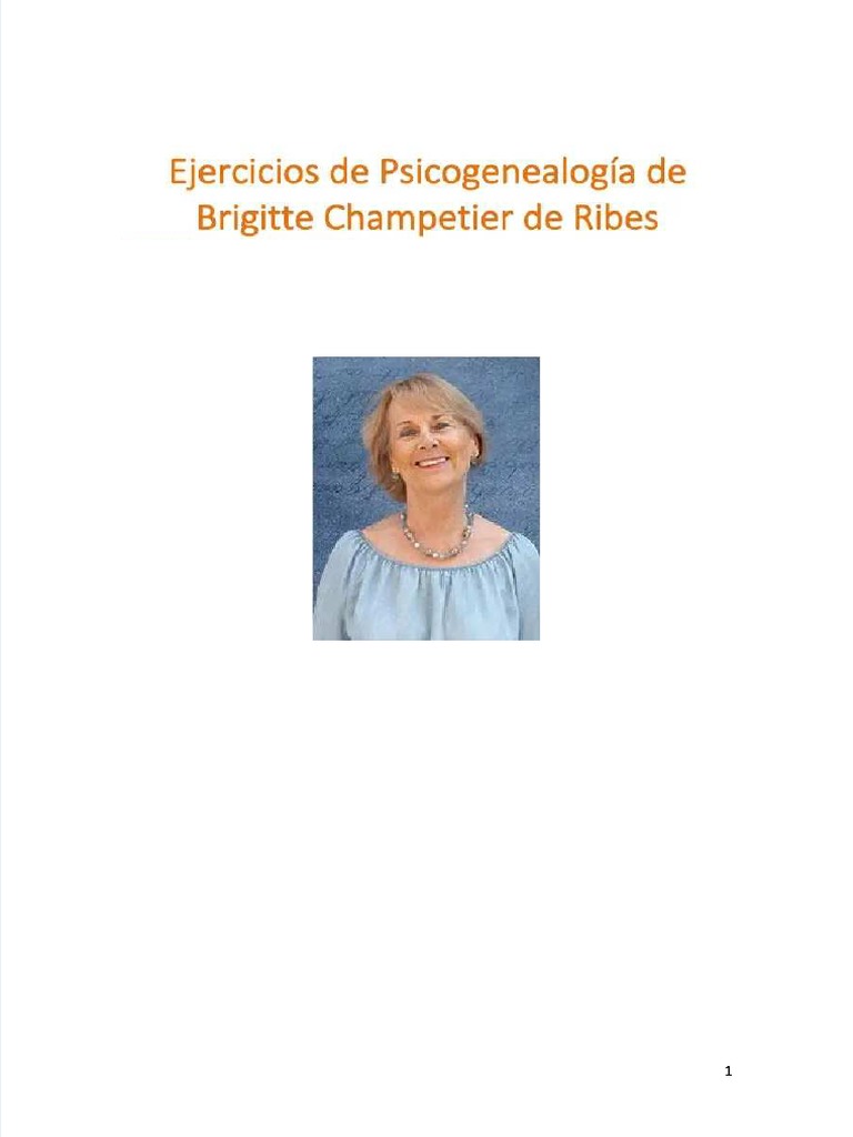 Ejercicios de Psicogenealogía Brigitte Champetier de Ribes | PDF