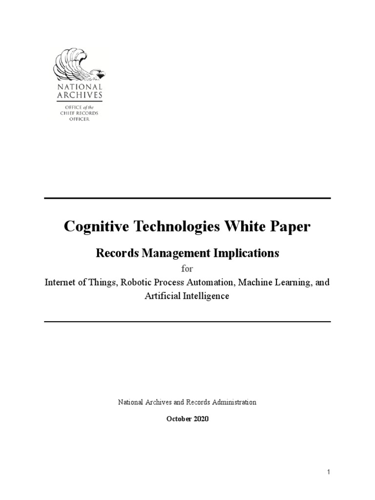 Nara Cognitive Technologies Whitepaper | PDF | Machine Learning | Internet Of Things