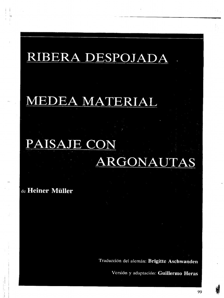 Heiner Müller - Medea Material y Otros | PDF