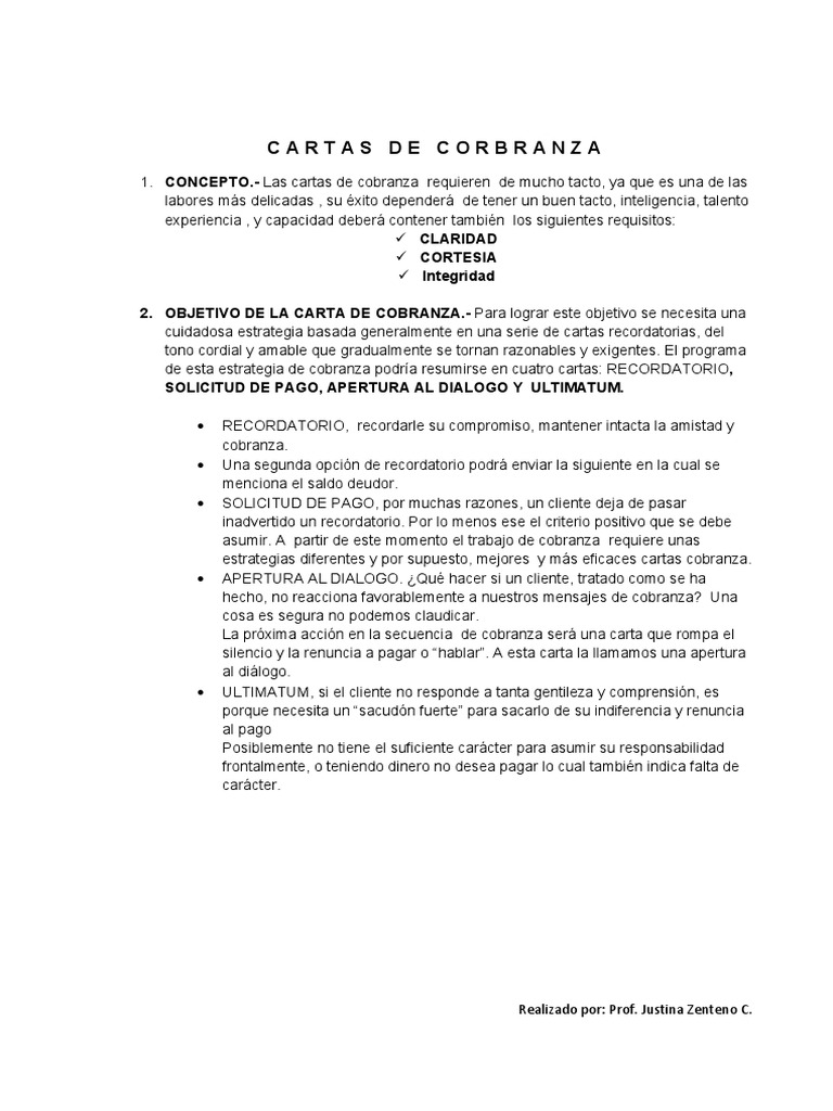 15 Carta de Cobranza | PDF